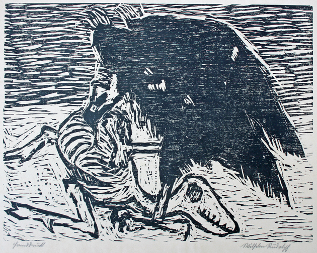 Wilhelm Rudolph: Aas fressender Geier - Galerie Döbele GmbH